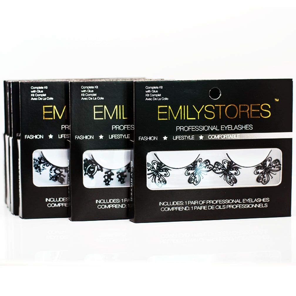 EMILYSTORES Green Lashes Shamrock 3D Clover Leaves Leprechauns For St. Patrick's Day Masquerade Halloween Costume Eyelashes 1 Pair