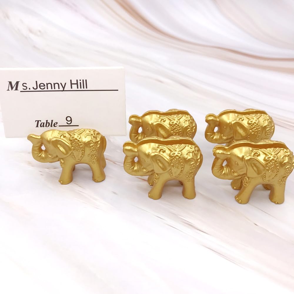 AMERRY 10 Pcs Golden Pumpkin Table Card Holder,Place Card Holders, Table Number Holder,Photo Holders for Party Favors, Wedding,Birthday,Dinner,Farmhouse Gathering Decorations(Golden)