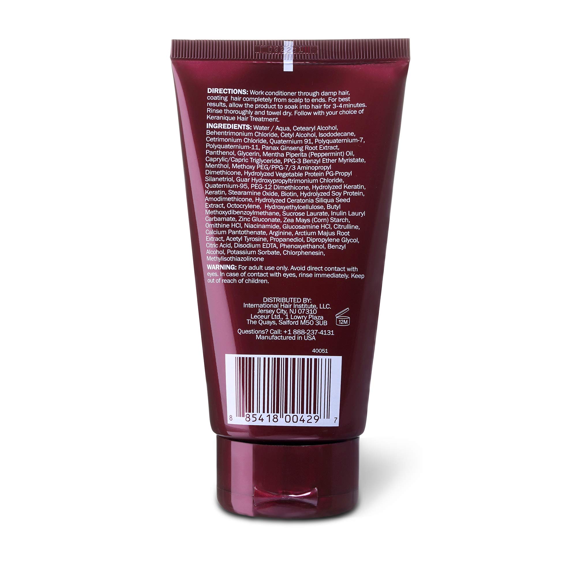 Keranique Volumizing Hair Growth Stimulating Conditioner - Keratin Amino Complex - Decreases Breakage - Seals Split Ends - Controls Frizz - Free of Sulfates, Dyes, and Parabens - 4.5 Fl. Oz