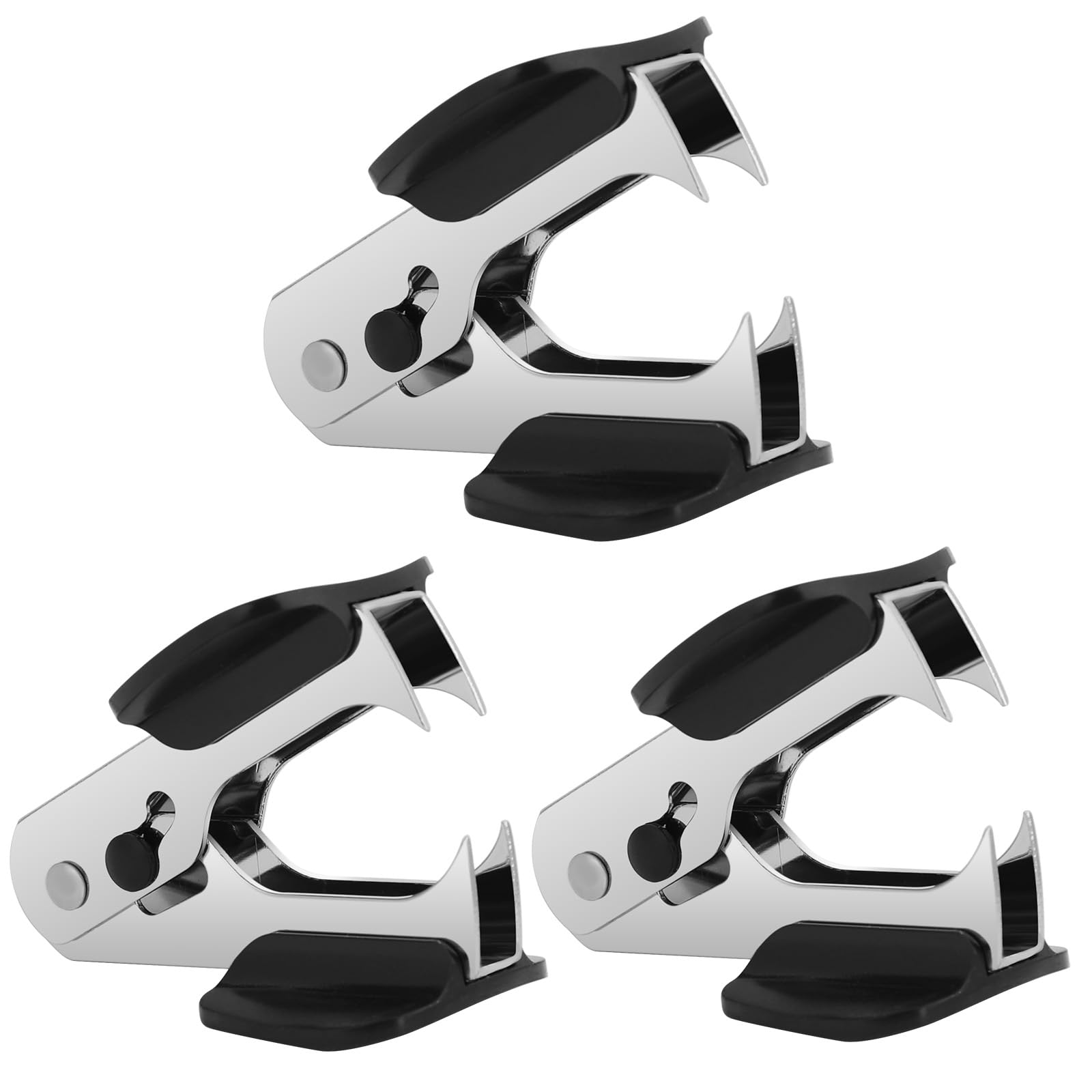 3 Pack Staple Puller with Safety Lock Staple Remover Upgraded Staples Removal Tool Black Staple Remover Tool for School Office Home