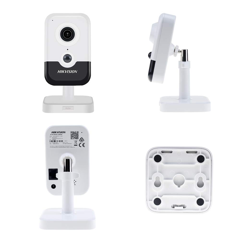 Hikvision 4MP PoE Cube Camera DS-2CD2443G0-IW, 2.8mm Lens with Build in Mic&Speaker, WiFi,Up to 128 GB SD Slot,Replacement Model for DS-2CD2442FWD-IW