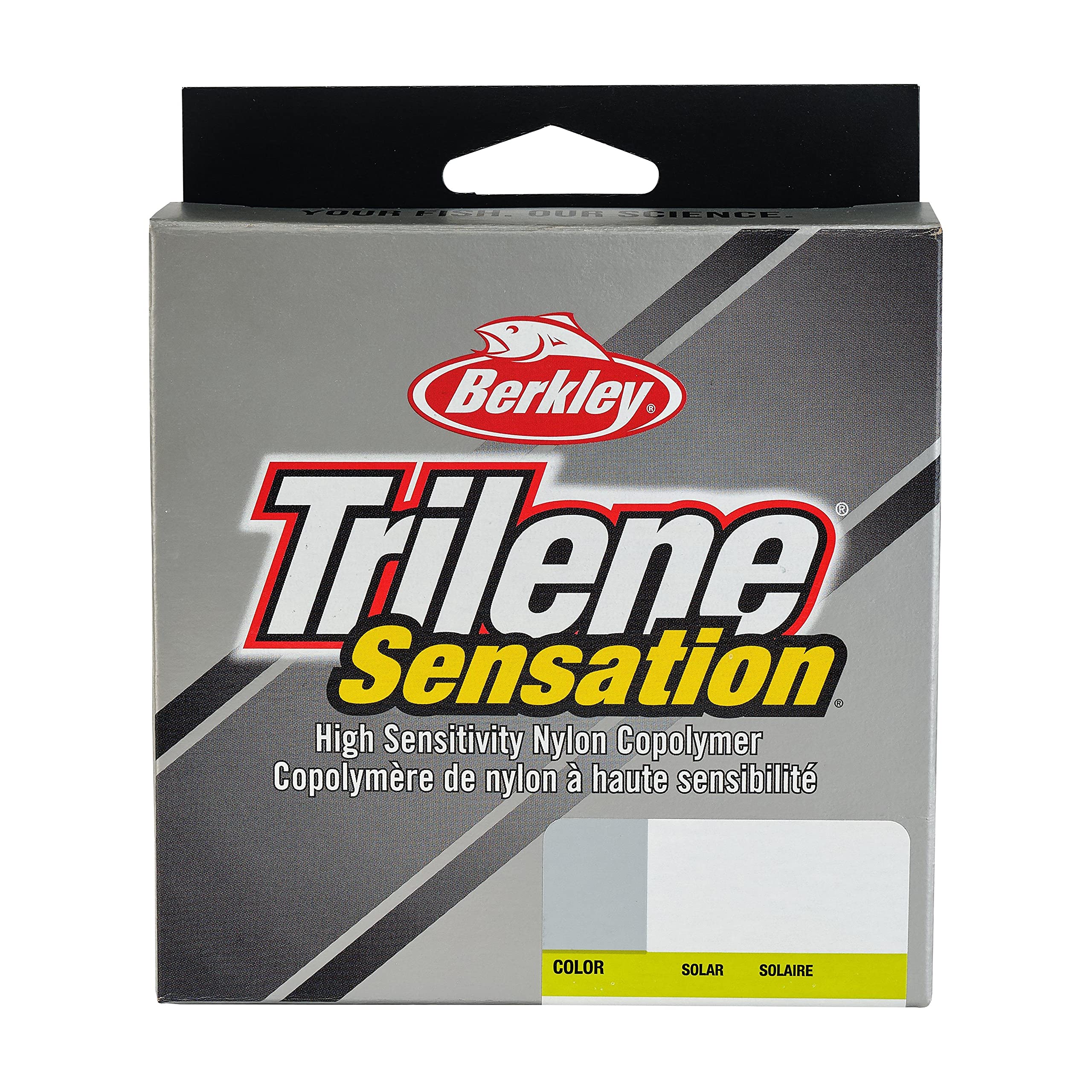 Berkley Trilene® Sensation, Solar, 4lb | 1.8kg Monofilament Fishing Line, Suitable for Freshwater Environments