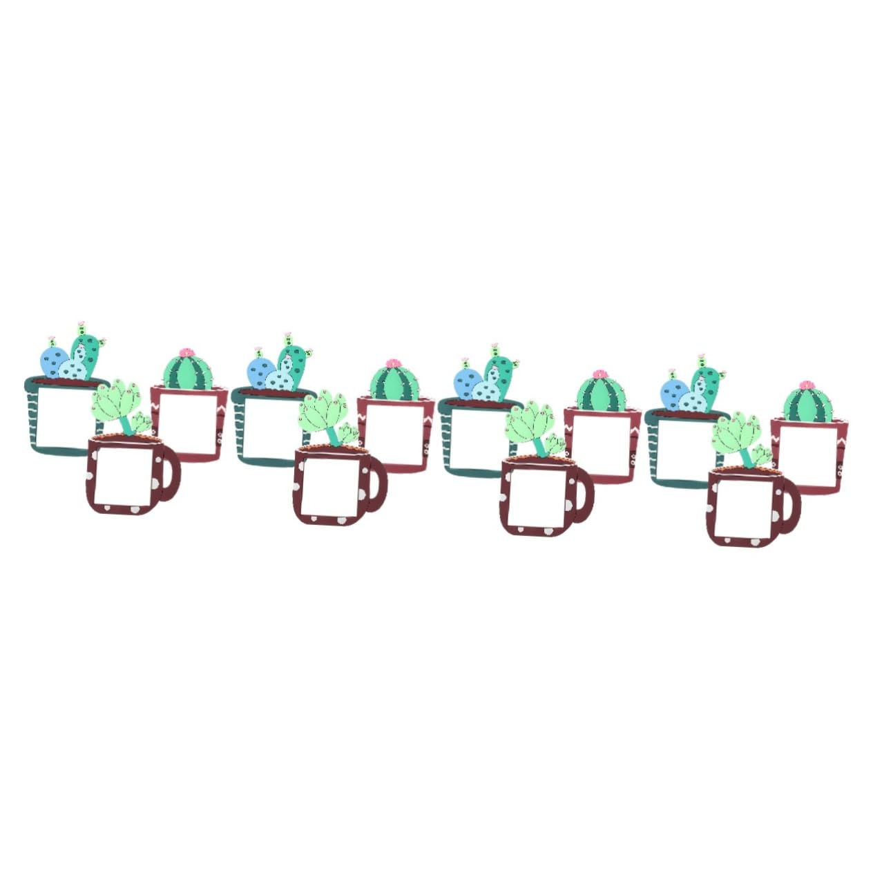 4 Sets Sticker Room Decor Cactus Stickers Label Stickers LED dimmer Wall Decals Glow in The Decorations Socket Stickers Wall Stickers Juicy