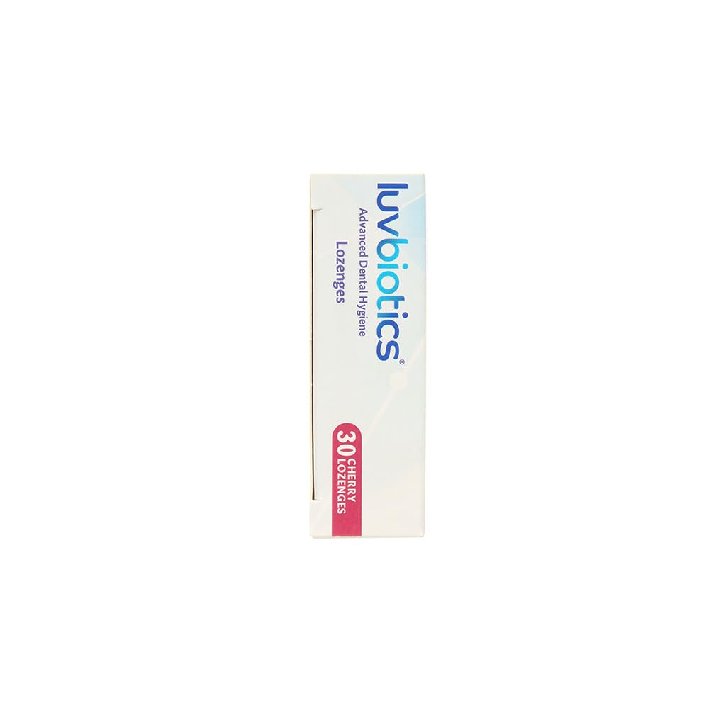 Luv Biotics Cherry Lozenges with Oral Probiotics, Xylitol & Aloe Vera - Pack of 30 lozenges