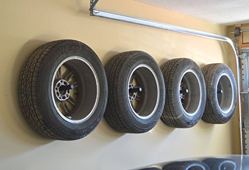 FibreHead FH-4WH Flush Wheel hangers set - Wall mount tire rack alternative Grey