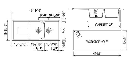 ALFI brand AB4620DI-T Kitchen Sink, Titanium