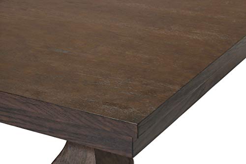 Best Quality Furniture 7PC Dining Set (1 Table + 6 Chairs), Walnut, Beige