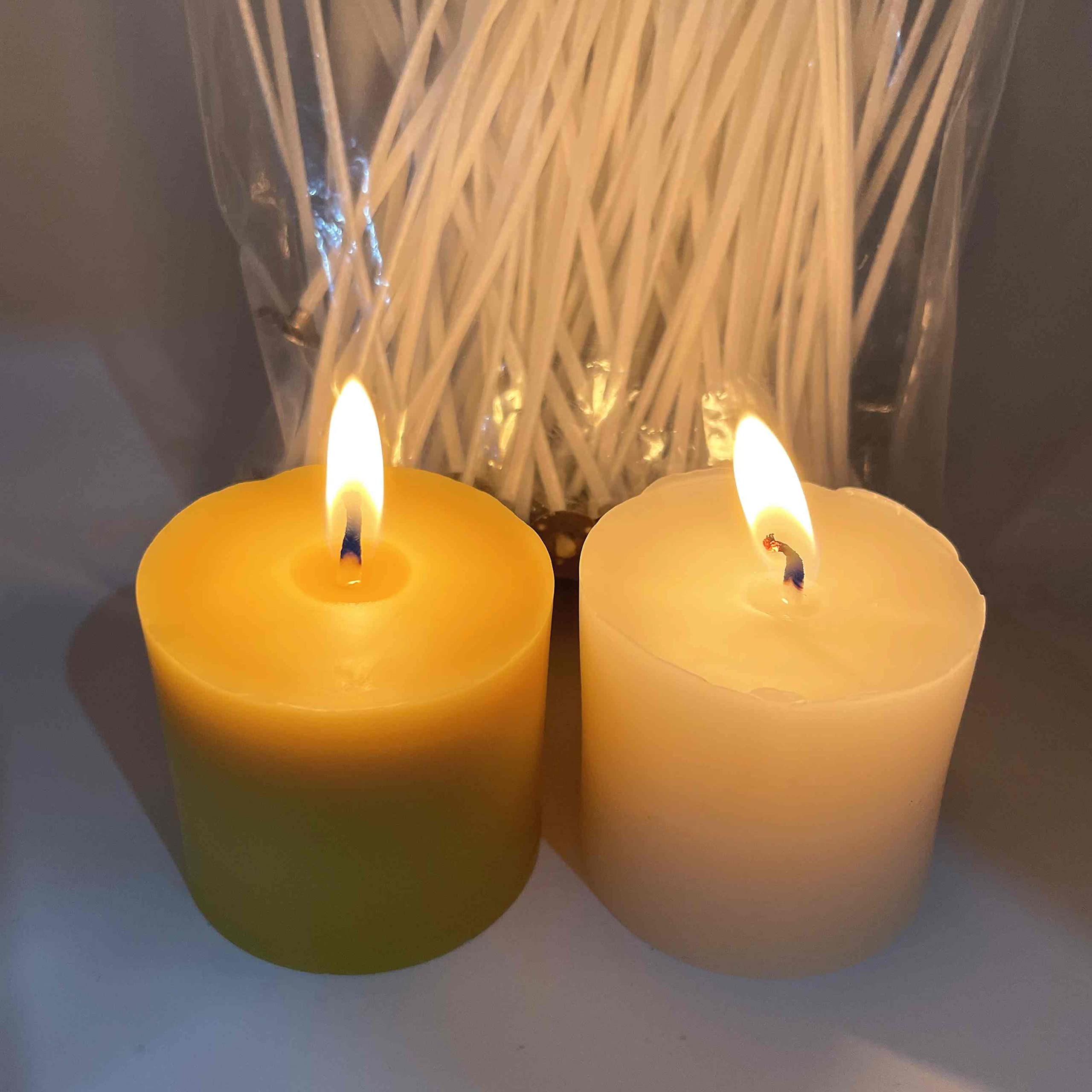 Beesworks 100 Piece Cotton Candle Wick 6" Pre-Waxed for Candle Making, Candle DIY