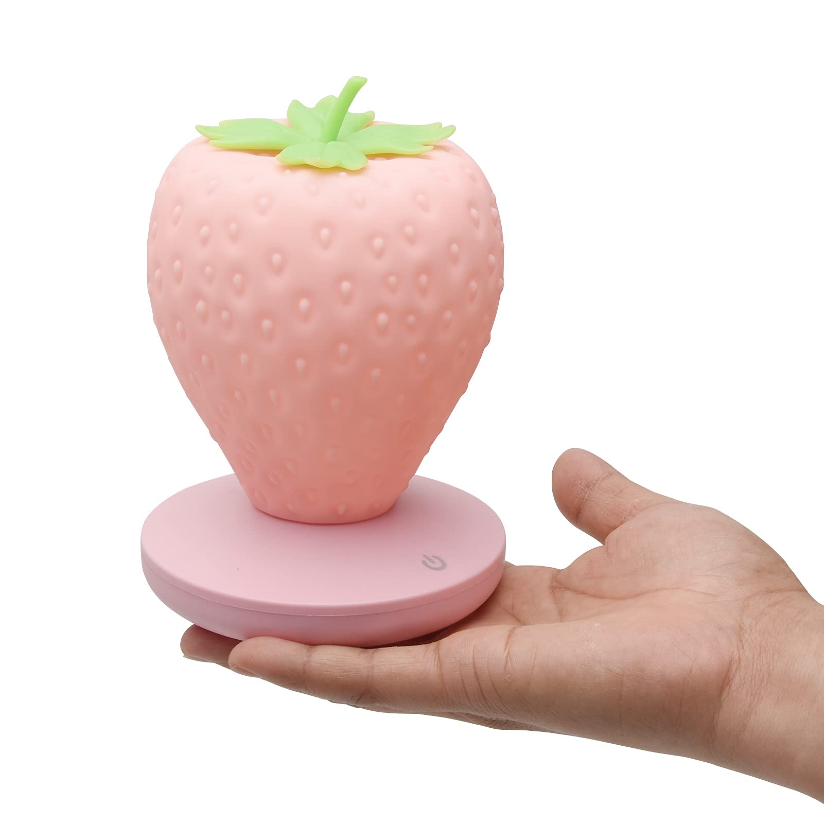LVOERTUIG Strawberry Night Light, Cute Silicone Strawberry Lamp, LED Cute Night Light, Bedside Color Changing Lamp, 3 Modes Touch for Birthday, Christmas