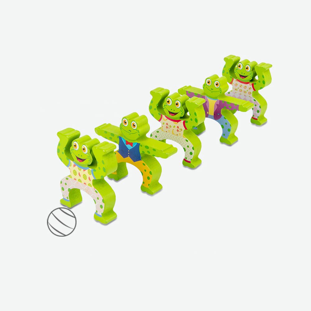 BESTING Balancing Stacking Blocks Frog Blocks Children's Educational Balance Wooden Stacking Acrobatic Interlock Decompression Preschool Toys Balancing Games (HJ012)