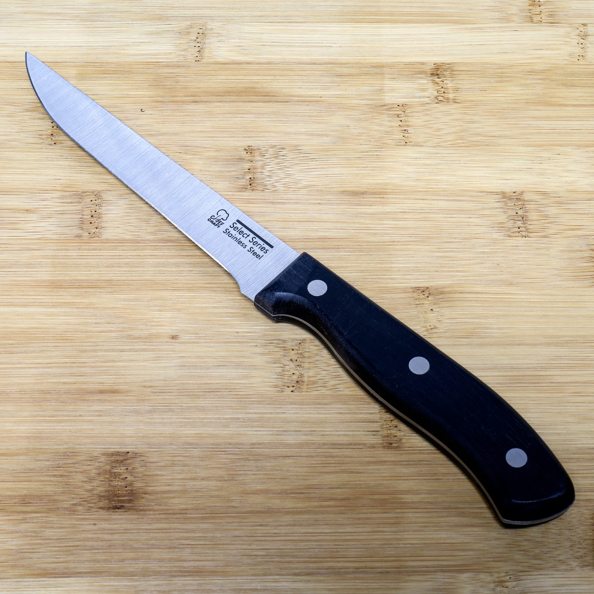 Chef Craft Select Boning Knife, 6 inch blade 11 inches in length, Stainless Steel/Black