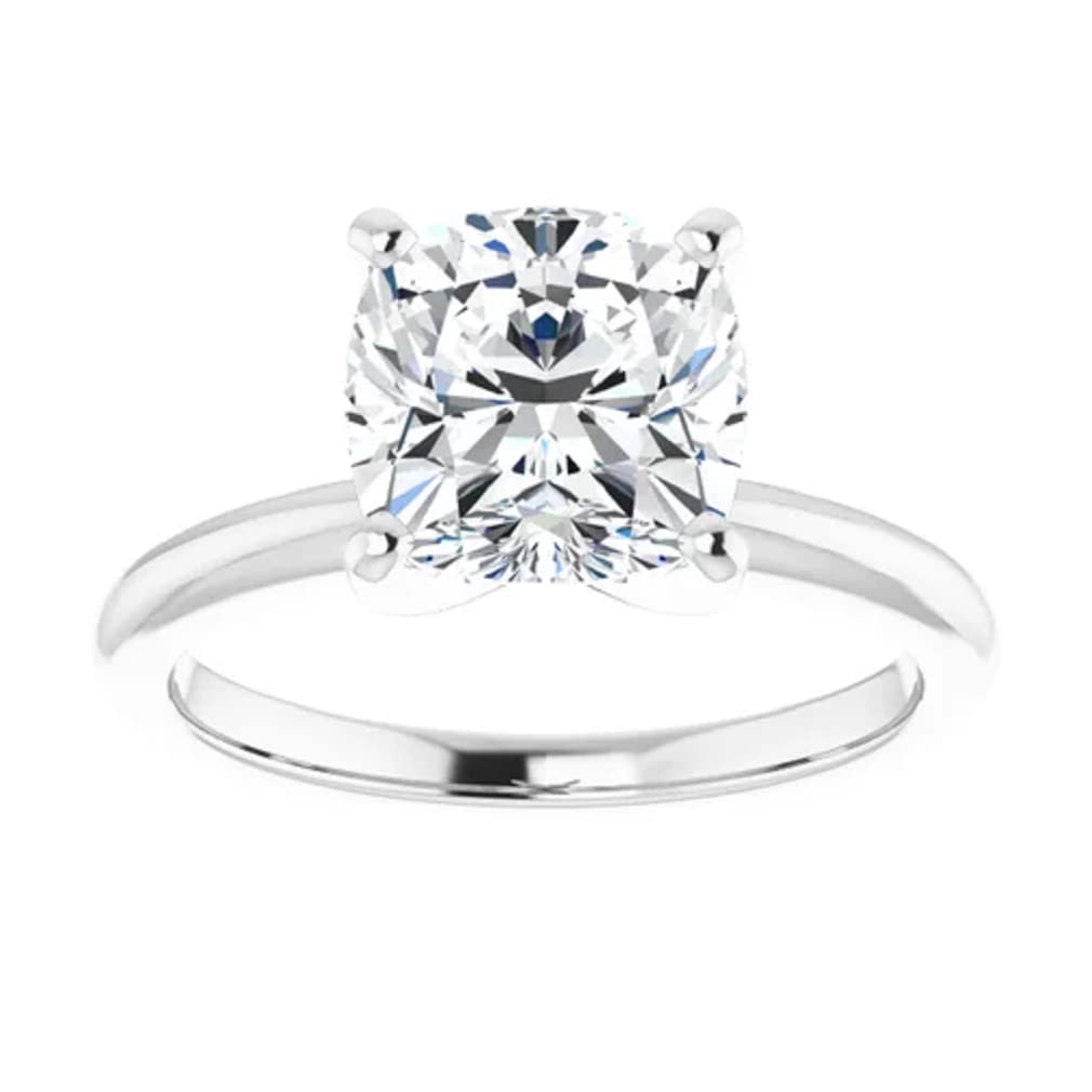 3 CT Cushion Cut VVS1 Colorless Moissanite Engagement Ring Set, Wedding/Bridal Ring Set, 925 Sterling Silver Vintage Antique Anniversary Classic Ring Set Gift for Her (4)