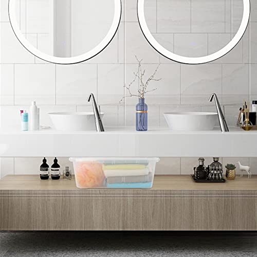 Ramddy 4 Packs 14 Quart Clear Latching Box, Plastic Storage Bin with Lid