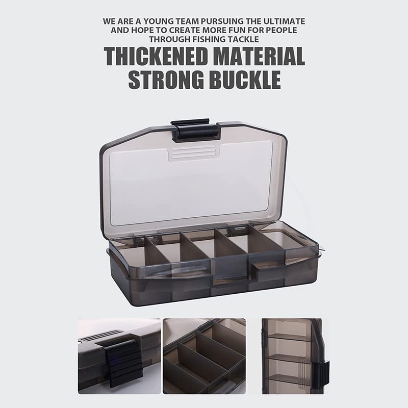 5 Grids Compartments Organizer Bait Box Fishing Box Accessories Storage Box Fishing Tackle Fish Hook Box Plastic Box