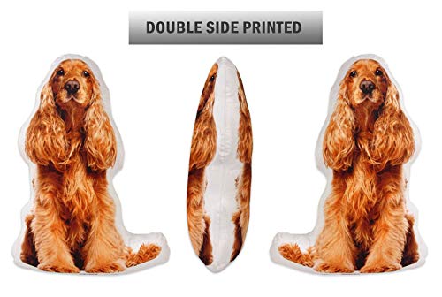 Printtoo Custom Photo Pillow, Unique Birthday Gift Decor, Pet Memorial Pillow Custom, Personalized Shaped Pillow, Pet Portrait Dog Pillows 3D Printing Pillow-14X14