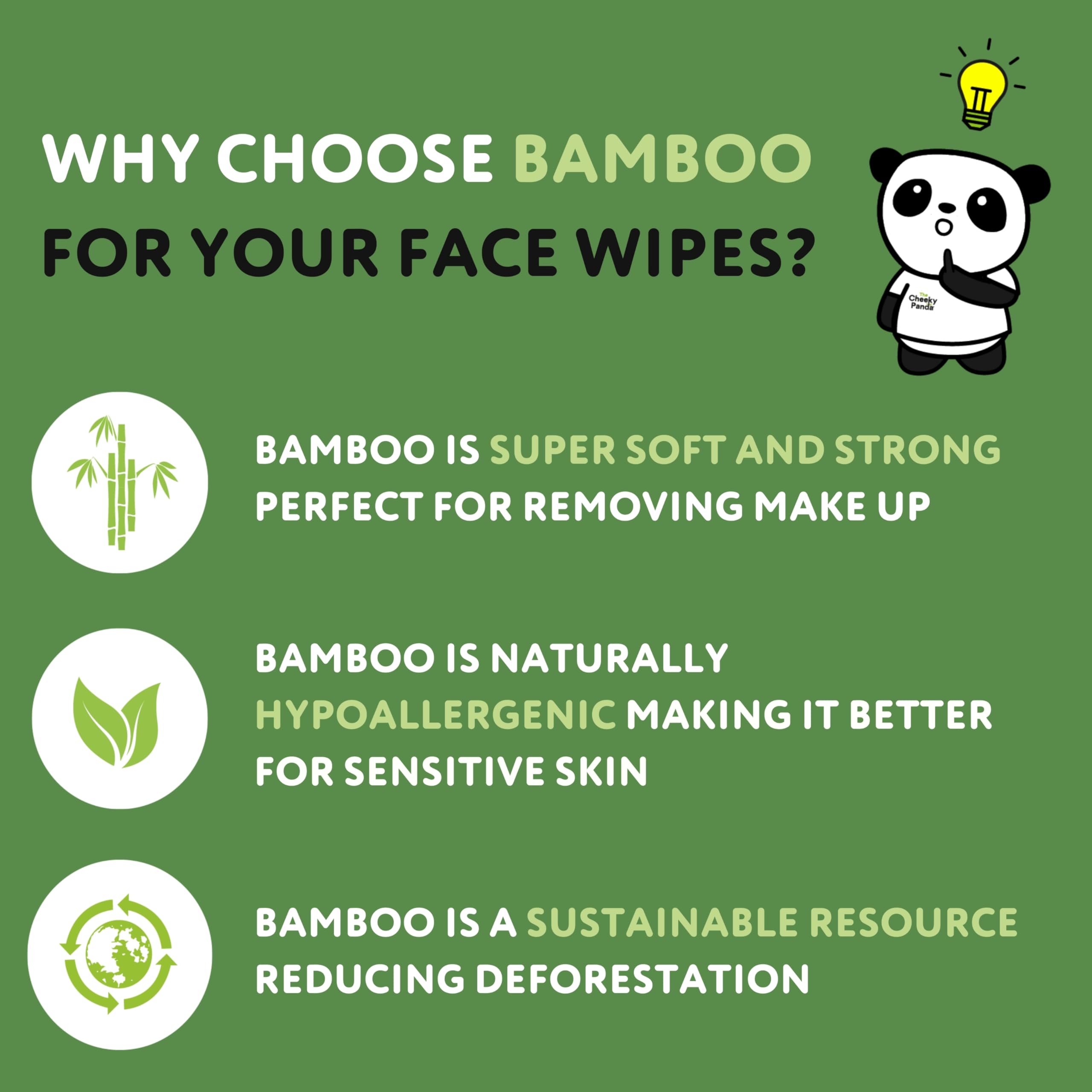 The Cheeky Panda Face Wipes | Coconut Scented Biodegradable Makeup Remover Wipes | Pack of 25 Wet Wipes