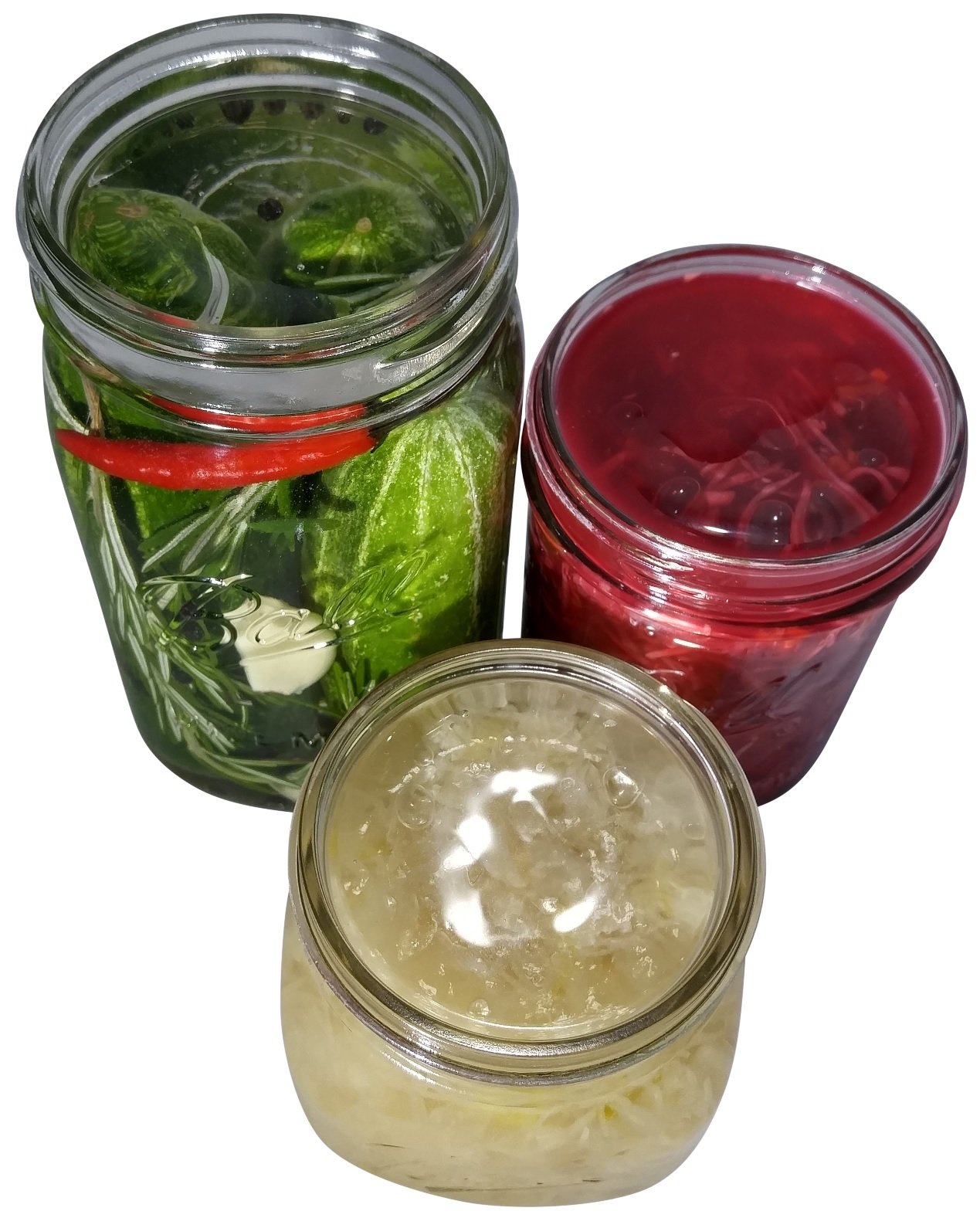 6 Pack - Large glass fermentation weights for wide mouth Mason jars. Preservation and Pickling. Dishwasher safe. Gift box included. Premium Presents brand