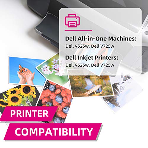 Intactech 6 Pack Compatible Dell Series 31 32 33 34 Ink Cartridges Work for Dell V525w V725w Printer (3 Black, 1 Cyan, 1 Magenta, 1 Yellow)