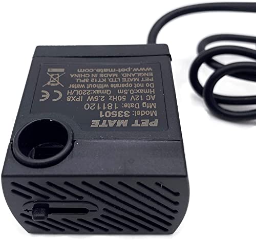Cat Mate Replacement Pump for Pet Fountain (Power Adapter Not Included)