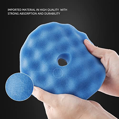 Buffing Polishing Pads, ZFE 6Pcs 5"(125mm) Waffle Foam Buffing Pads Polishing Pads Wool Pad Kit for 5Inch Backing Plate RO/DA/GA Car Polisher Boat Compounding, Polishing and Waxing