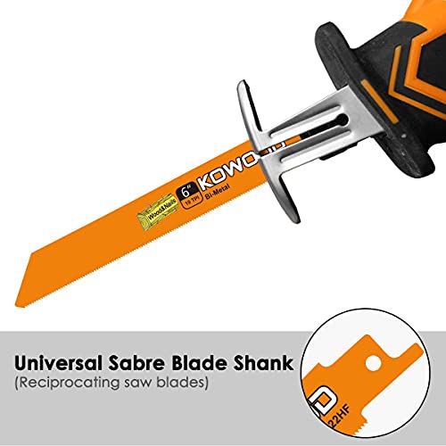 6-Inch Metal/Wood Saw Blades for Reciprocating/Sawzall Saws by KOWOOD for Dewalt,Bosch, Black & Decker, Makita, 6 PCS
