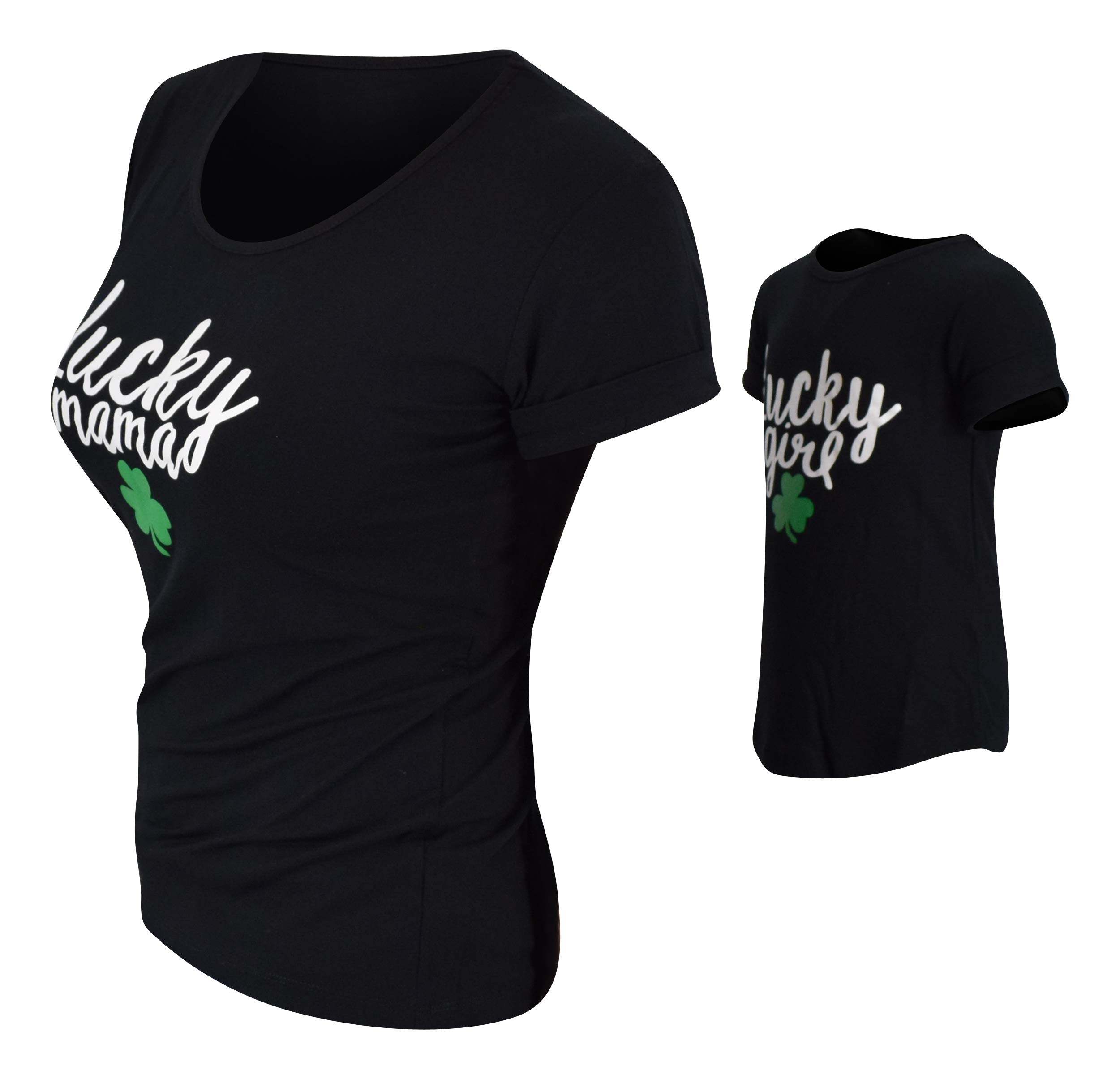 Unique Baby Girls Lucky Mama St Patrick Day Mommy and Me Scoop Neck Shirt (3t) Green