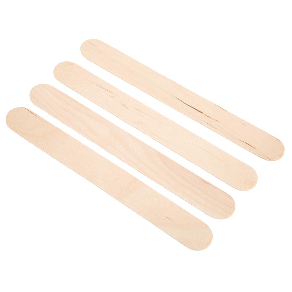 Wax Applicator Sticks, 100pcs Wooden Disposable Epilation Wax Tool Wax Waxing Wood Body Hair Removal Sticks Applicator Wax Spatulas Applicator for Mask Hair Remove Cream Ice Cream Stick