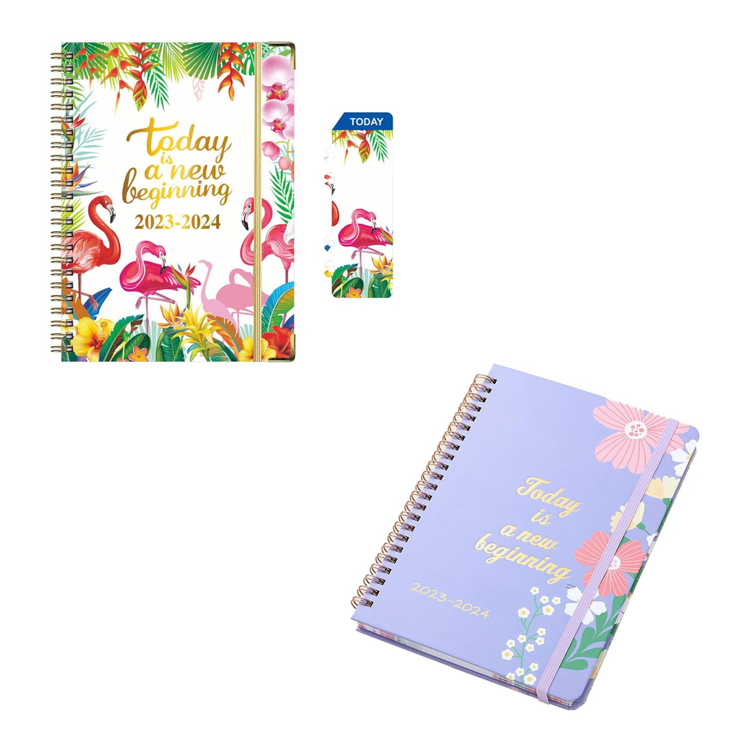 2023-2024 Planner-Weekly & Monthly Planner(Bird+purple)