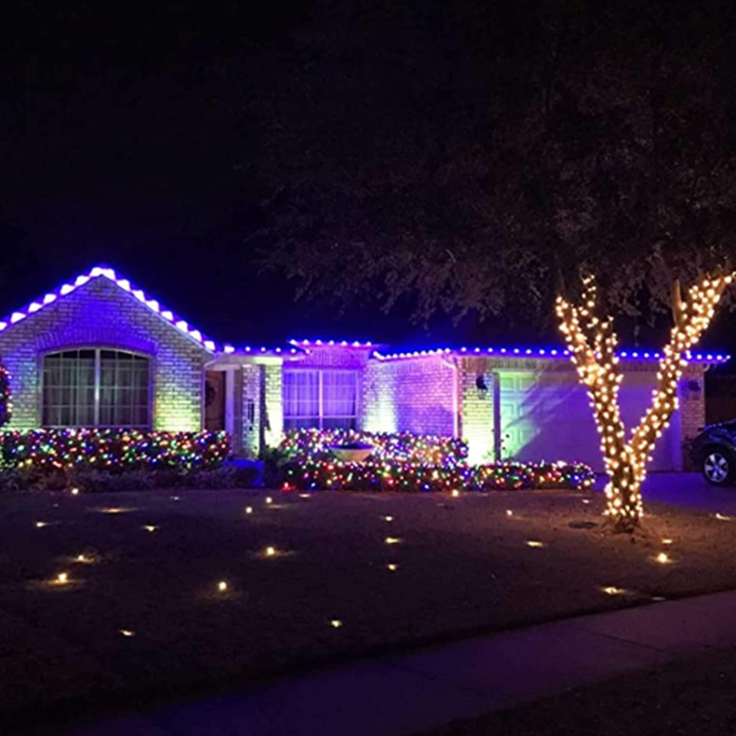 25 Pack Purple Christmas Replacement Bulbs C7 Glass Replacement Bulbs for Outdoor String Light, Patio Lights, C7/E12 Candelabra Base 5 Watt Great for Night Lights and Christmas Bulbs