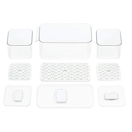 iPEGTOP Fridge Produce Saver Food Storage Bin Containers, Stackable Refrigerator Freezer Organizer Fresh Keeper Container with Vented Lids, 3 Pack