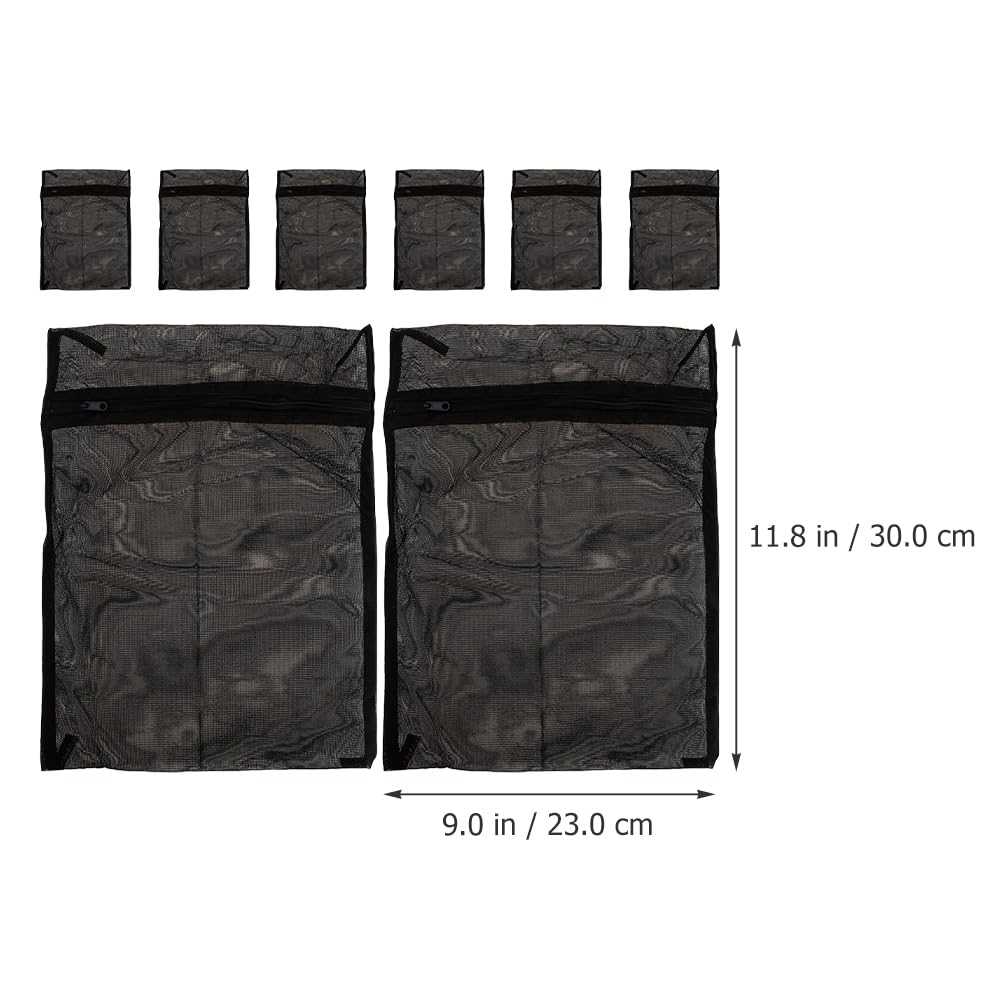 8Pcs Mesh Laundry Bags Travel Storage Clothes Organizing Bag with Zippers Washing Bags for Underwear Lingerie Bras Hosiery Socks
