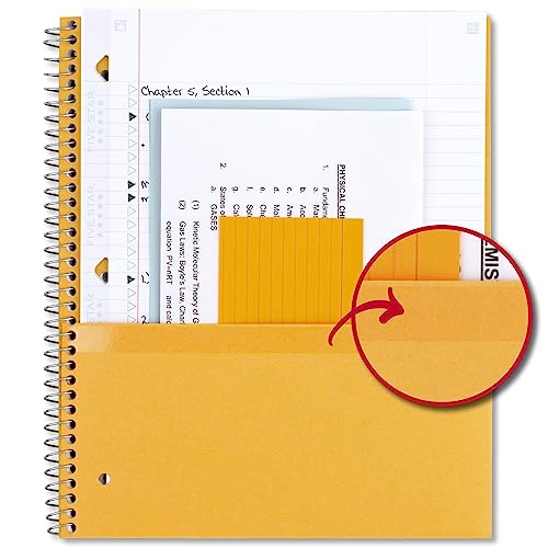 Five Star Spiral Notebooks + Study App, 6 Pack, 3-Subject, College Ruled Paper, Fights Ink Bleed, Water Resistant Cover, 8-1/2" x 11", 150 Sheets, Colors Will Vary (73930)