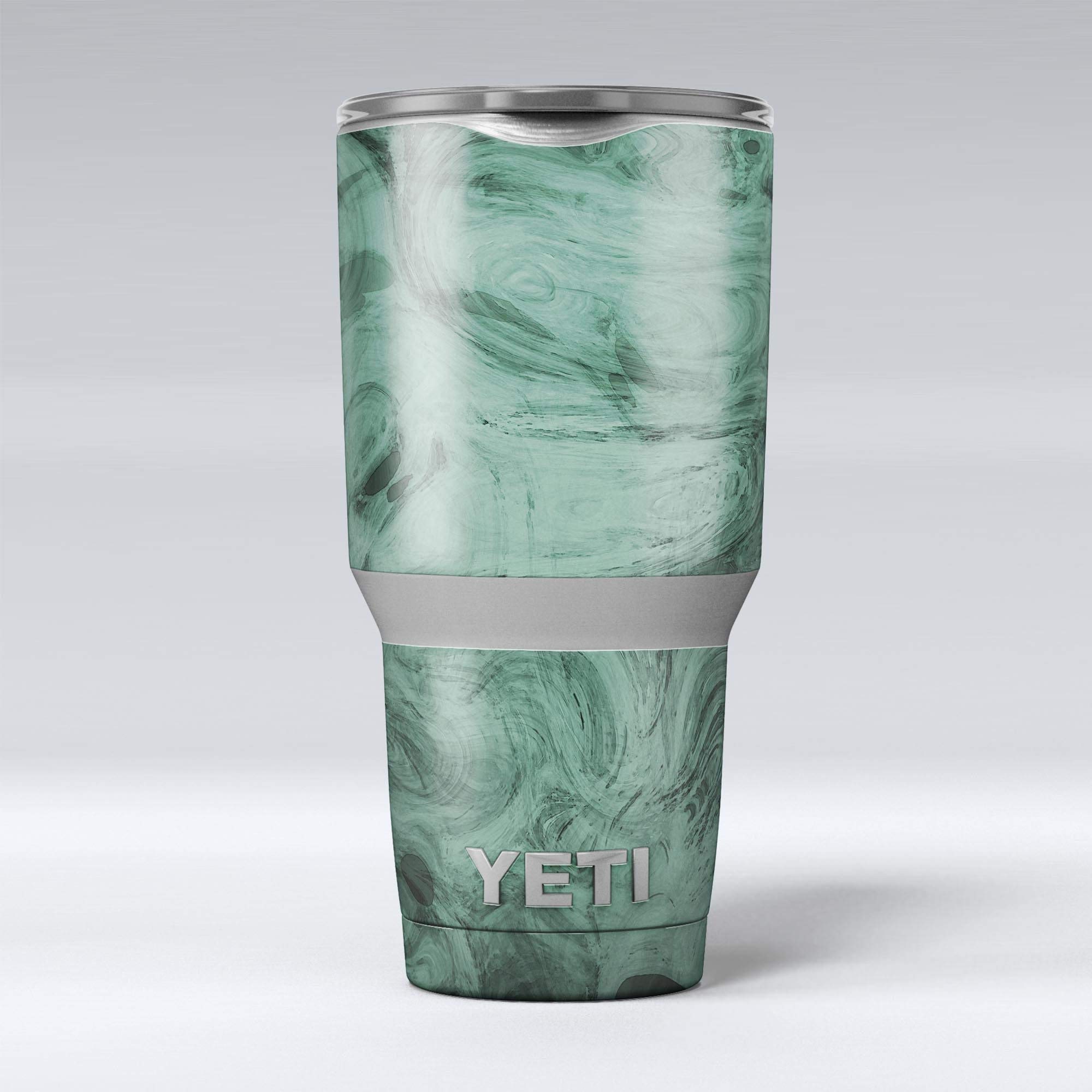 Design Skinz Green Slate Marble Surface V16 - Skin Decal Vinyl Wrap Kit Compatible with The Yeti Rambler Cooler Tumbler Cups
