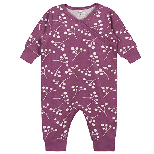 Grow by Gerber Baby Girls 3-Pack Coverall Set, Pink/Ivory, 3-6 Months