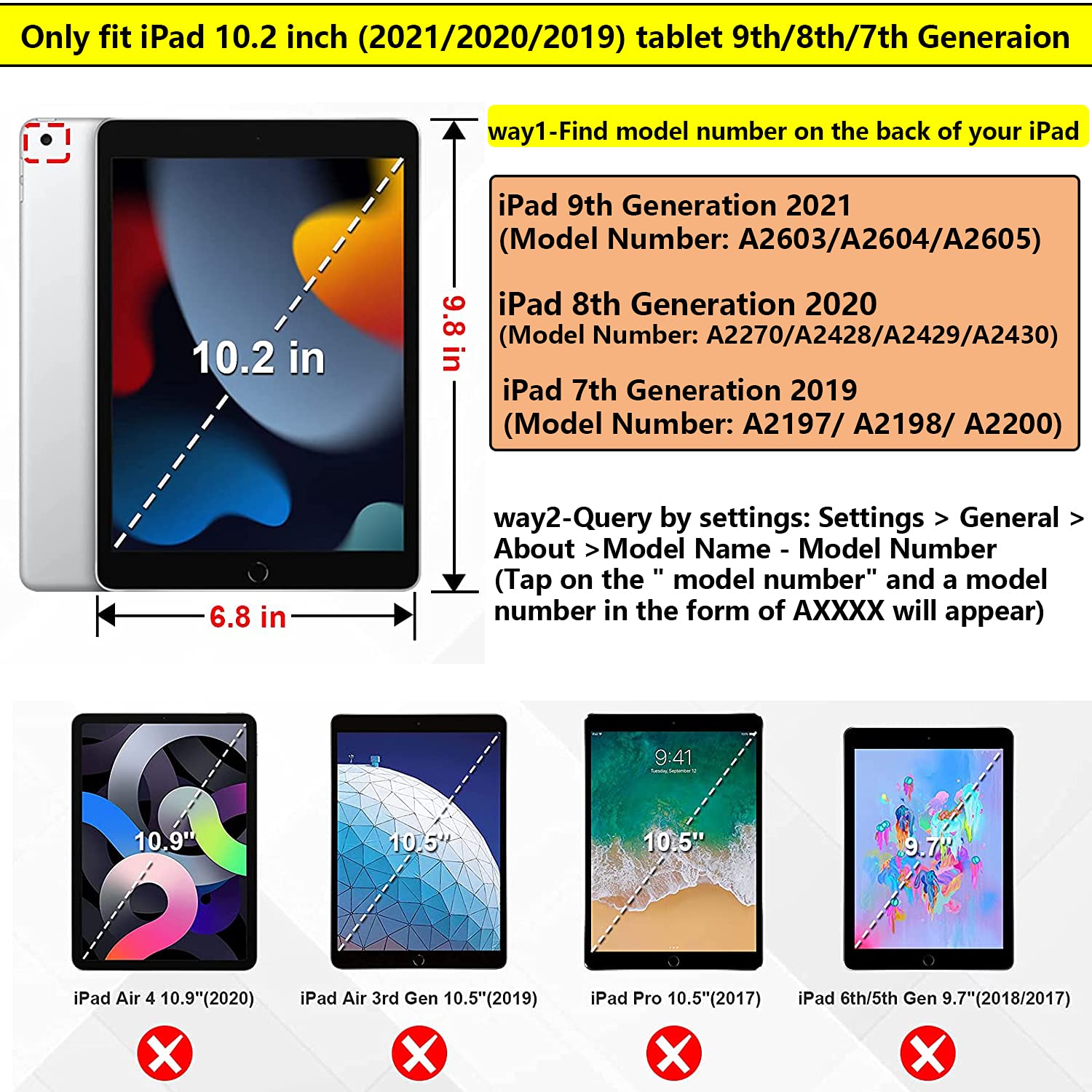UUcovers for Apple iPad 9th/8th/7th Generation Case 10.2 inch (2021/2020/2019) with Pencil Holder Pockets [Auto Wake/Sleep] PU Leather Smart Folio Stand Wallet TPU Shockproof Cover, Beach Sunrise