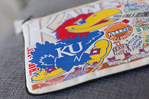 Catstudio University of Kansas Collegiate Zipper Pouch Purse | Holds Your Phone, Coins, Pencils, Makeup, Dog Treats, & Tech Tools