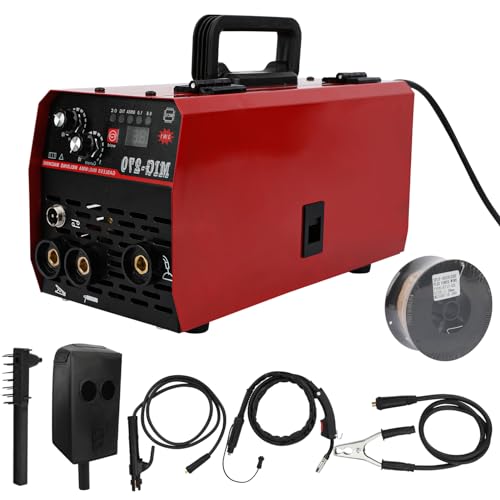 3 in 1 Compact MIG Welder, 270A 110V MIG TIG MMA Gasless Welding Machine, Adjustable Current, Dual Voltage Mini Electric Inverter Welder