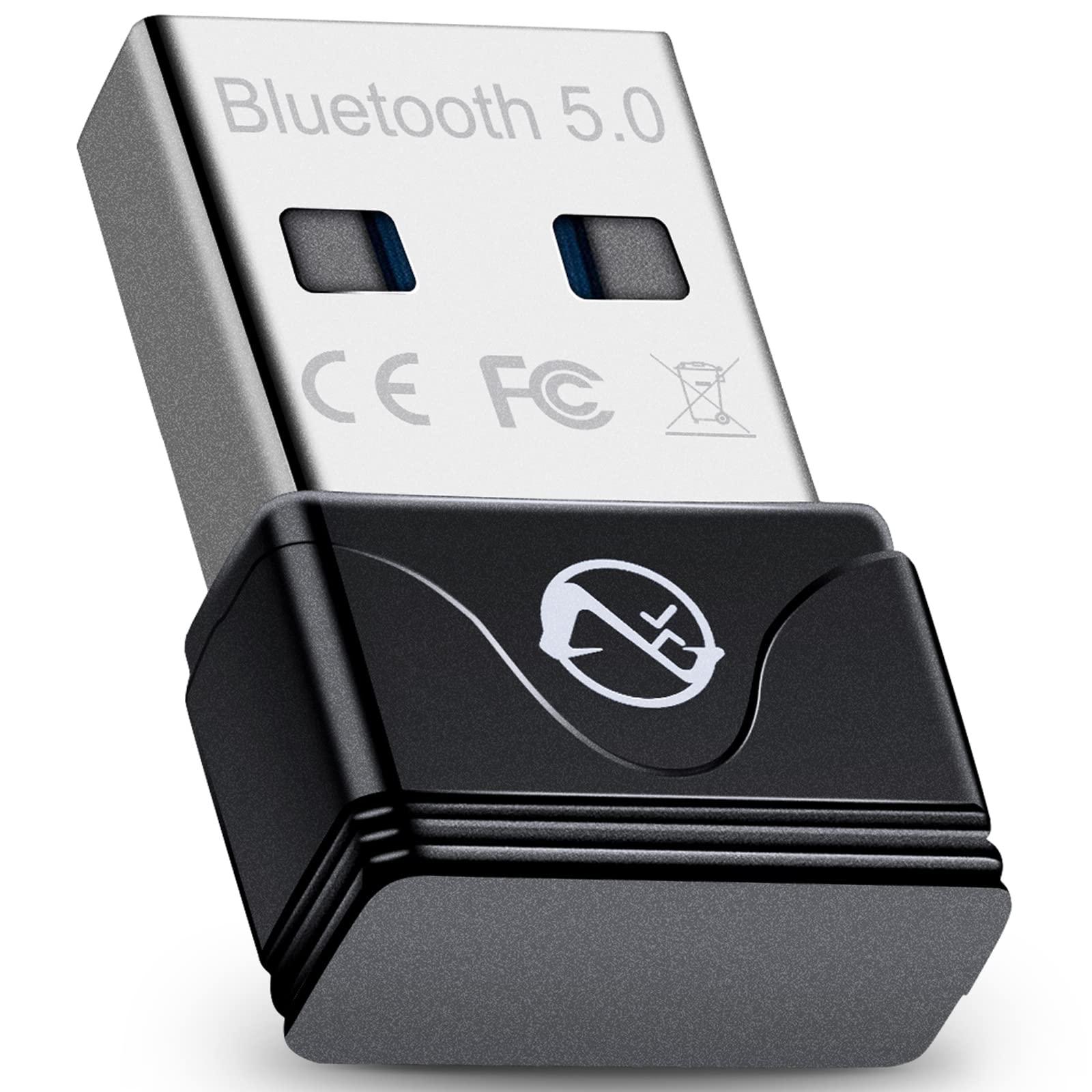 USB Bluetooth Adapter, ZEXMTE Bluetooth Dongle 5.1 EDR for Computer Desktop Mouse, Keyboard, Headset, Speaker- Bluetooth Adapter for PC Windows10 (Plug and Play)-Bluetooth USB Adapter,Black