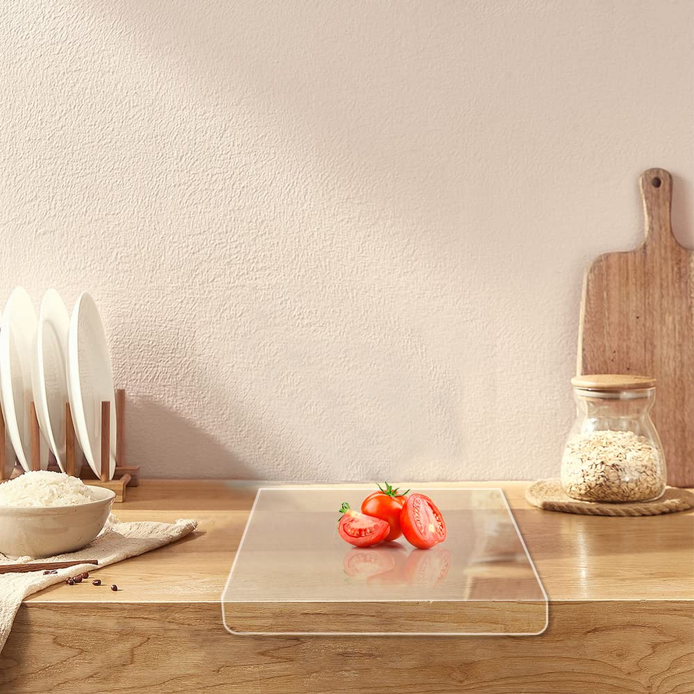 Acrylic Anti-Slip Transparent Cutting Board, 2023 New Acrylic Cutting Boards for Kitchen Counter, Clear Chopping Board Non Slip Cutting Boards with Lip for Kitchen Cutting (16 * 12 in)