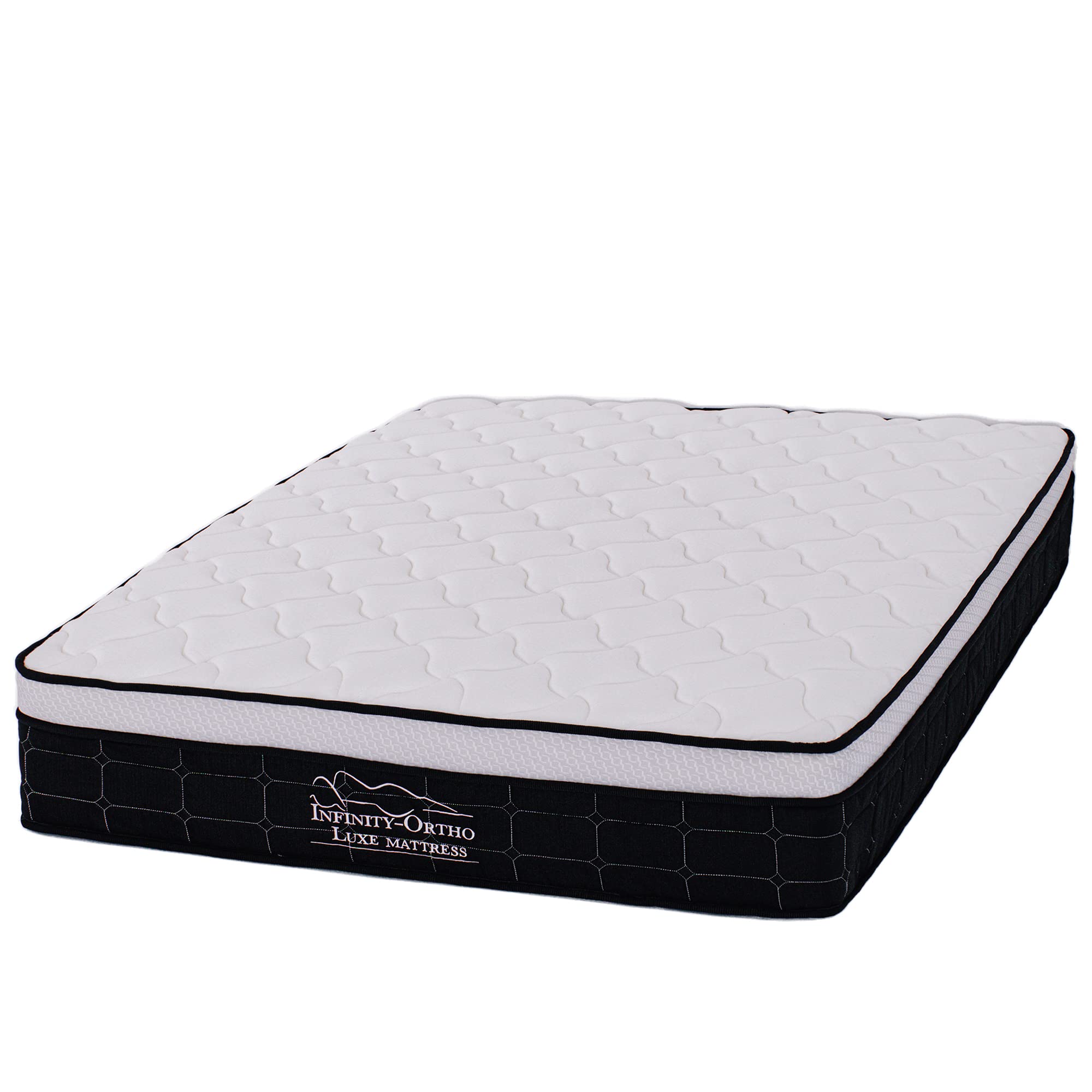 Novezza Home 10 Inch Hybrid Pillow-Top Mattress/Bed-in-a-Box/CertiPUR-US Certified Foam, Queen (NOVHM-P), White
