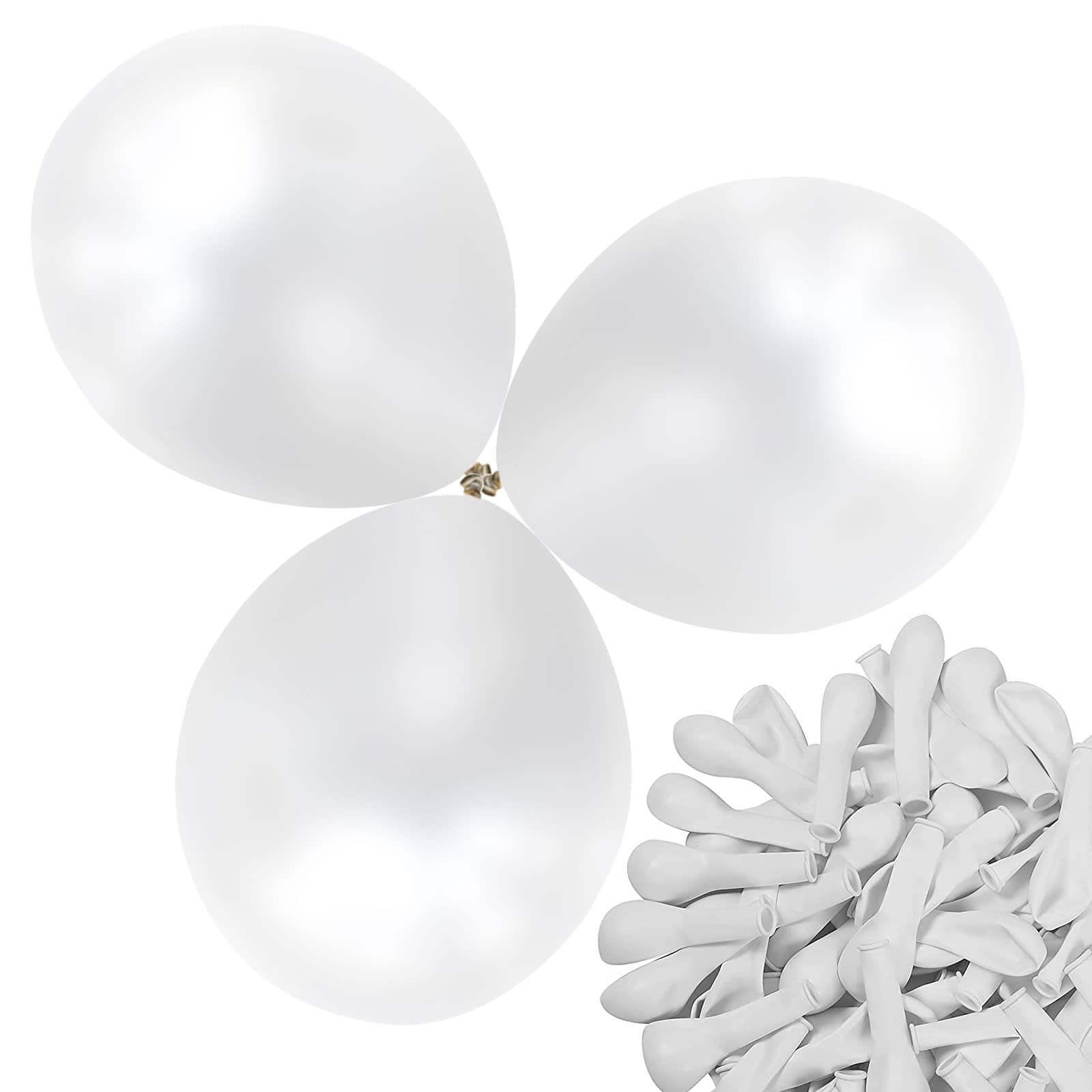 5 Inch White Balloon Mini Latex Ballloons for Party Decorations-100pcs.