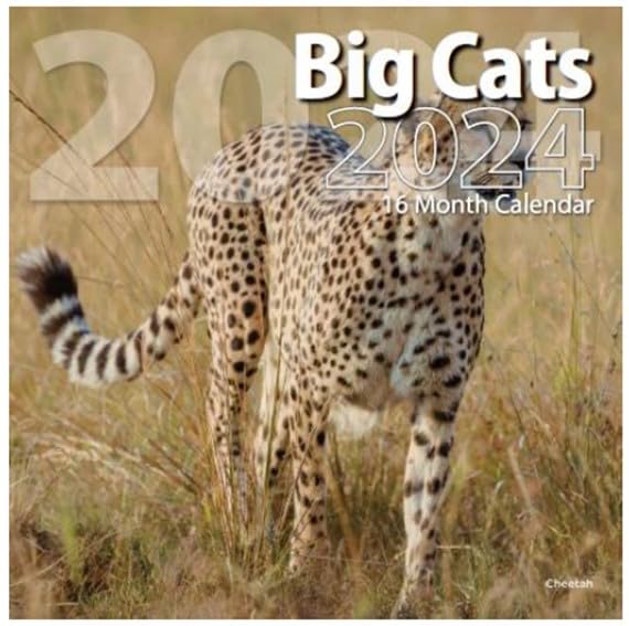 2024 Big Cats Full Size Wall Calendar for Planning, Scheduling, and Organizing