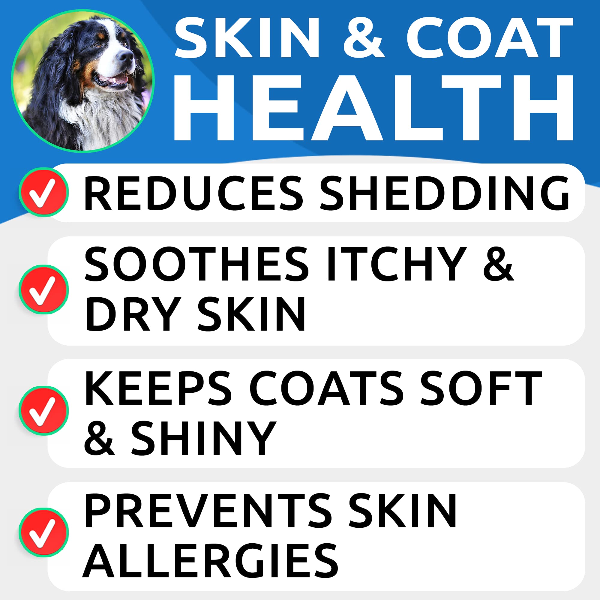 Dog Probiotics Chews + Omega 3 for Dogs Bundle - Gas, Diarrhea, Constipation, Upset Stomach Relief + Allergy and Itch Relief - Digestive Enzymes + Prebiotics + Omega 3 - Skin and Coat Support