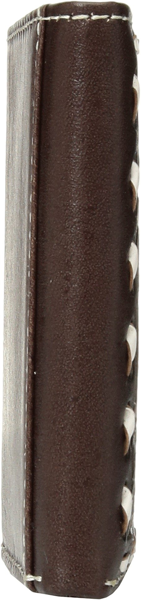 ARIAT Floral Inlay Buck Edge Trifold Wallet Accessory, Brown, NA