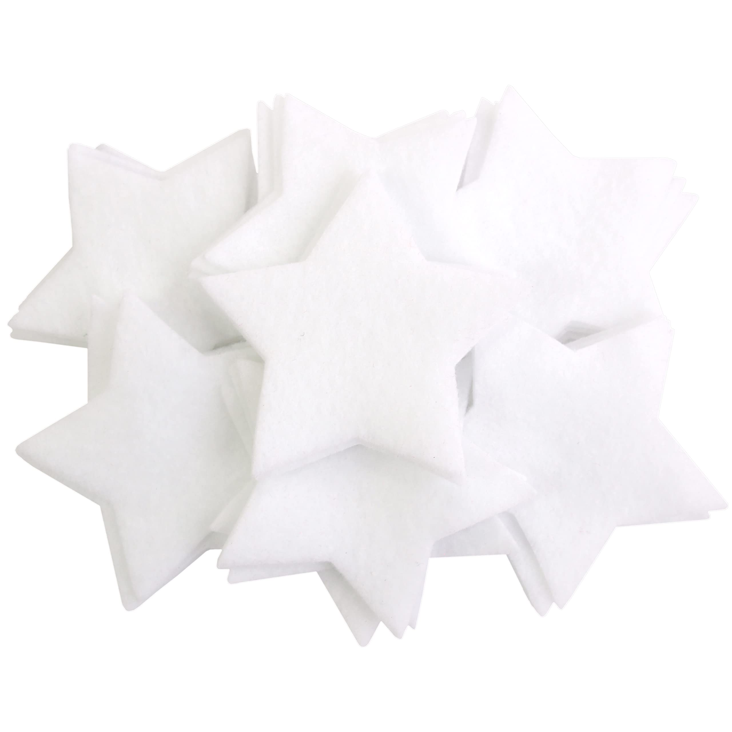 Playfully Ever After 5 Inch 12pc Felt Stars (White)