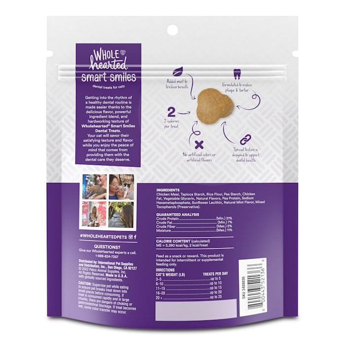 WholeHearted Chicken Flavor Cat Dental Treats 16 oz.