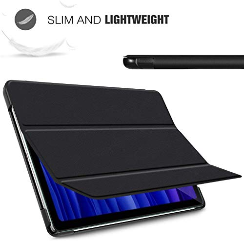 SAMSUNG 2020 Galaxy Tab A7 10.4β Inch 32 GB Wi-Fi Android 10 Touchscreen International Tablet (Silver) Bundle β Slim Trifold Hard Shell Case and 32GB Micro SD Card