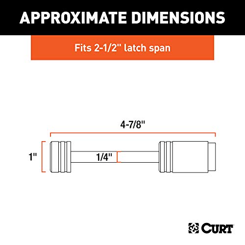 CURT 23522 Chrome Trailer Tongue Coupler Lock, 1/4-Inch Pin Diameter, Up to 2-1/2-Inch Span