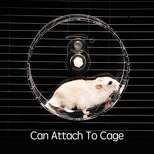 Quiet Hamster Exercise Wheel Silent Spinner, Made of crylic, Stand Included (8.7")