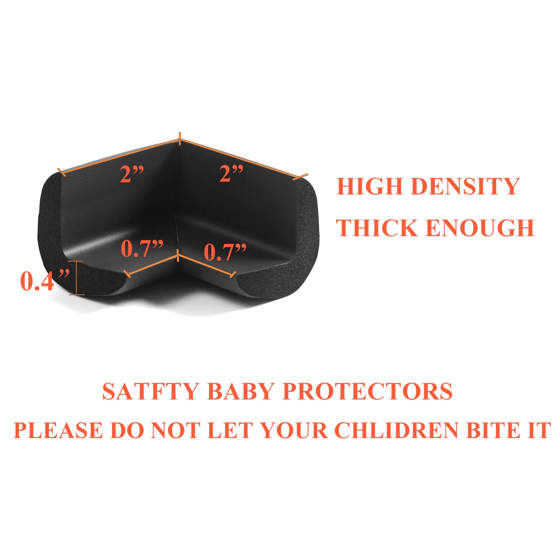 Furnigear Edge and Corner Guard, Foam Safety Bumpers, Baby Proofing Safety Table Corner Protectors, (16.4 Ft Edge + 4 Corners), Black, Self-Stick